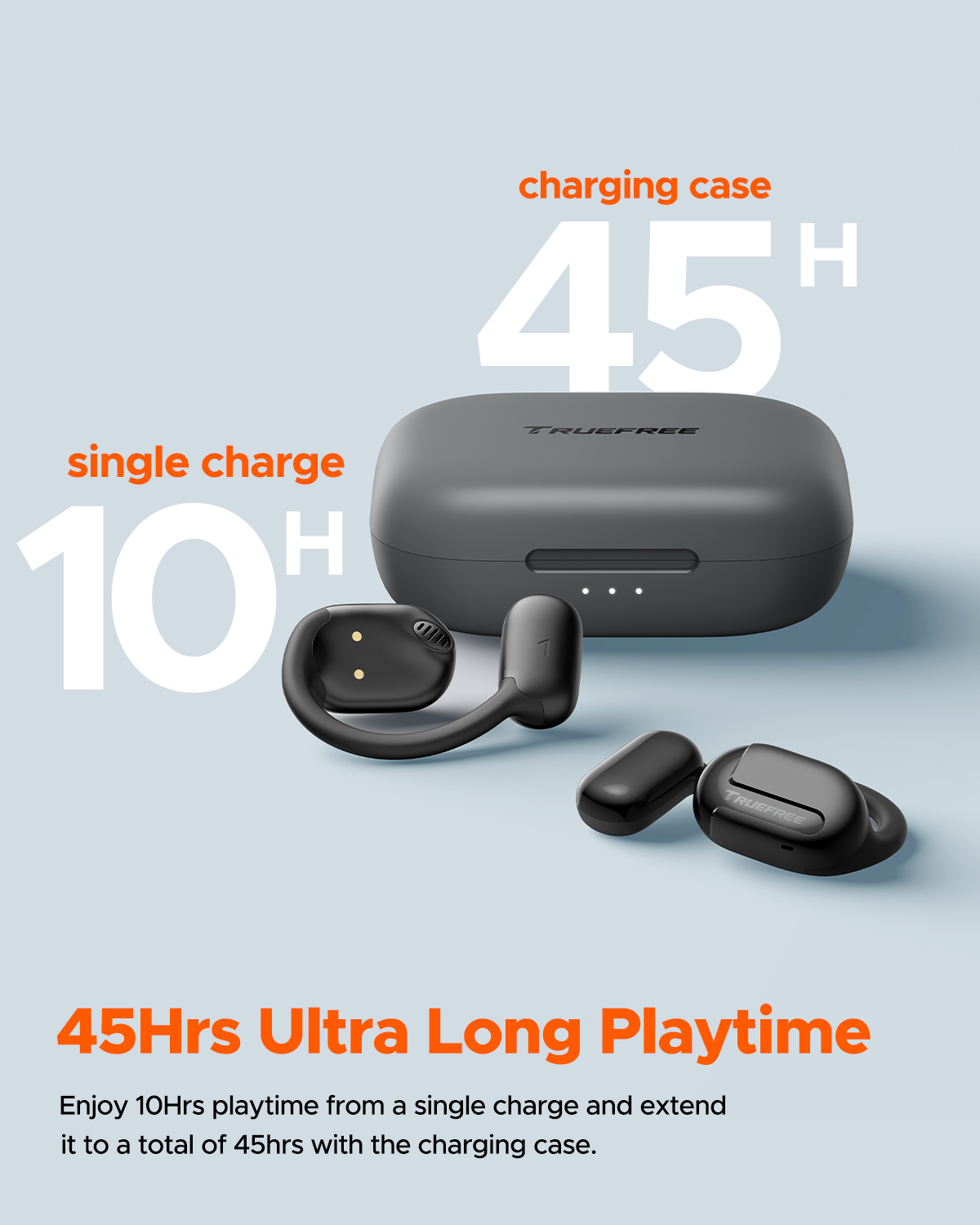 Truefree O1 Open-Ear Headphones, Bluetooth 5.3 Earbuds with Ear Hooks ...